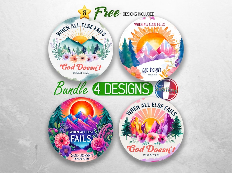 Christian God Car Coaster PNG Bundle When All Else Fails Car Coaster ...