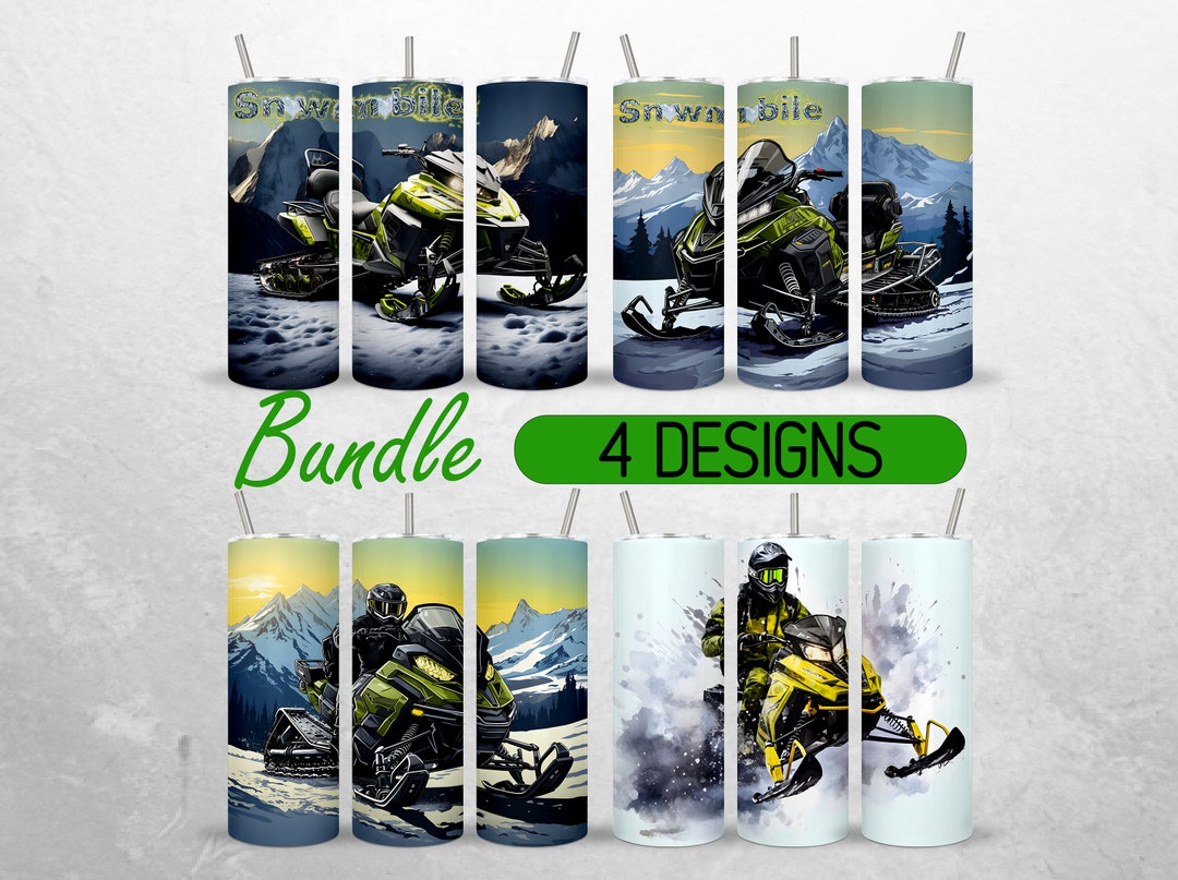 Snowmobile Tumbler PNG Winter Snowmobiling Tumbler Wrap Bundle Winter ...