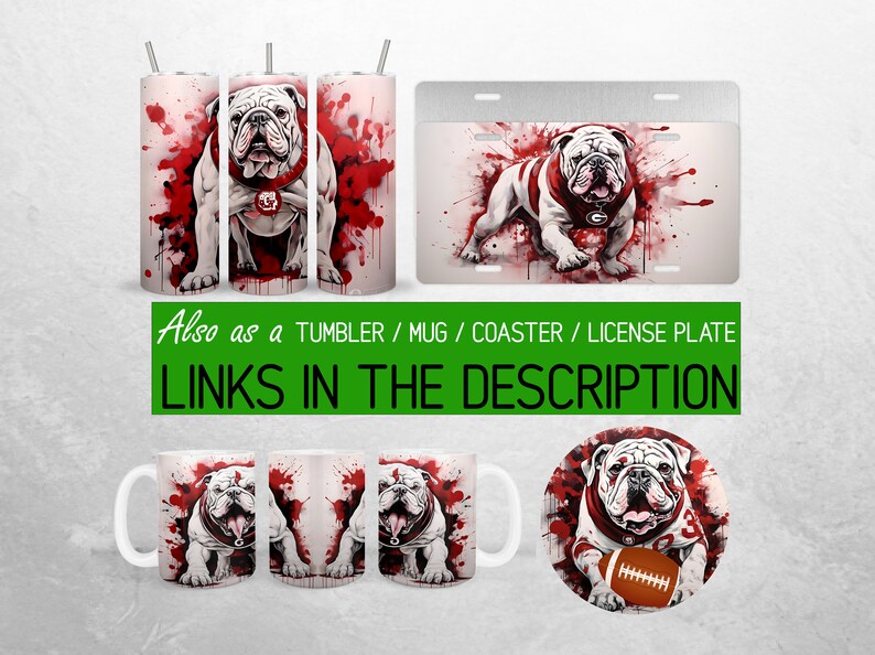 Alcohol Ink Bulldog License Plate PNG GA Georgia License Plate Design ...