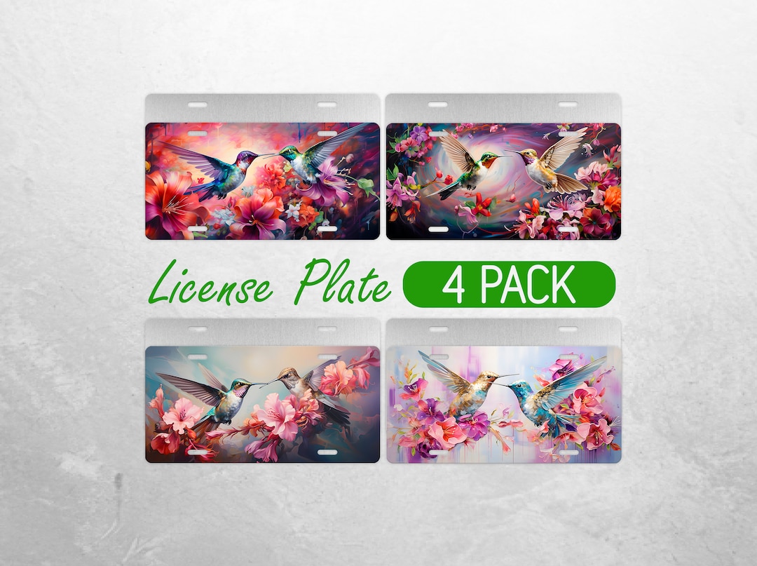 3D Hummingbird License Plate PNG Bundle Humming Birds License Plate ...