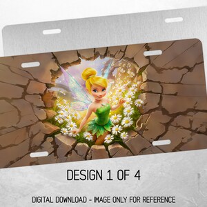 3D Enchanted Fairy License Plate PNG Cute Princess License Plate Design ...