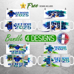 Senior 2025 Mug Wrap Bundle Graduation Senior Mug PNG Design Grad Class ...