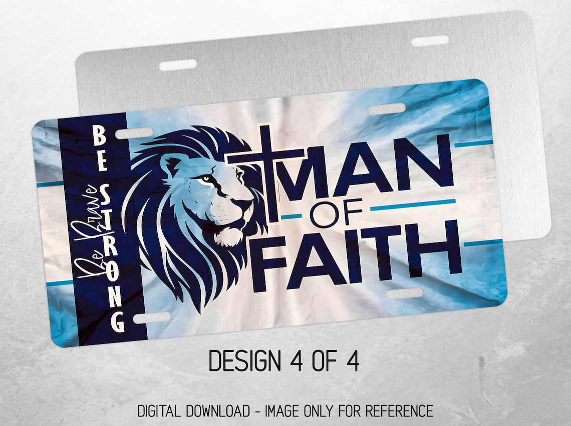 Faith Christian License Plate PNG Bible Verse License Plate Design ...