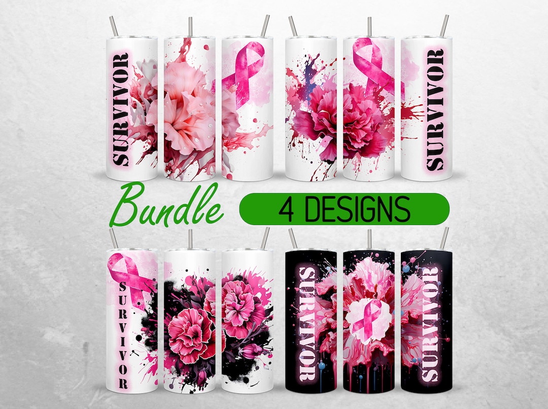 Breast Cancer Awareness Tumbler Wrap Cancer Survivor Tumbler Wrap ...
