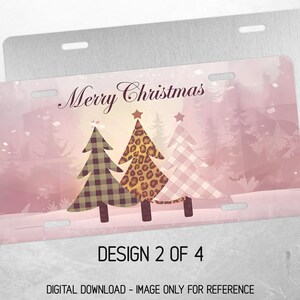 Christmas Tree License Plate PNG Bundle Merry Christmas License Plate ...