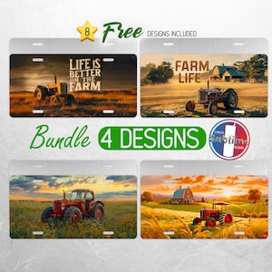 Life is Better on the Farm License Plate PNG Tractor Farm Life License ...