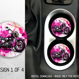 Pink Motorcycle Car Coaster PNG Women Classic Motorcycle Car Coaster ...