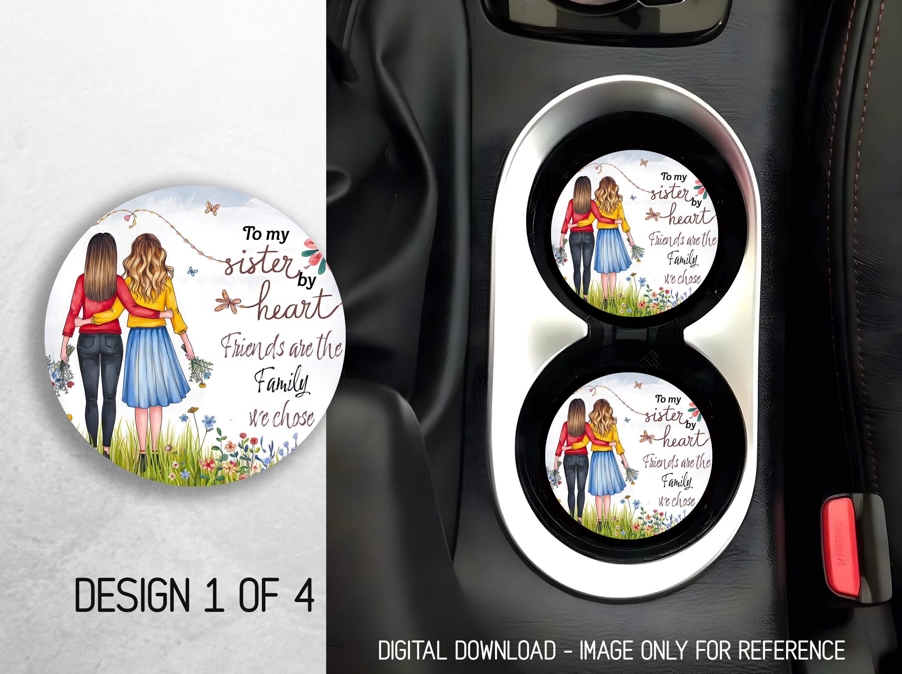 Best Friends Car Coaster PNG Bundle Badass Bestie Car Coaster ...
