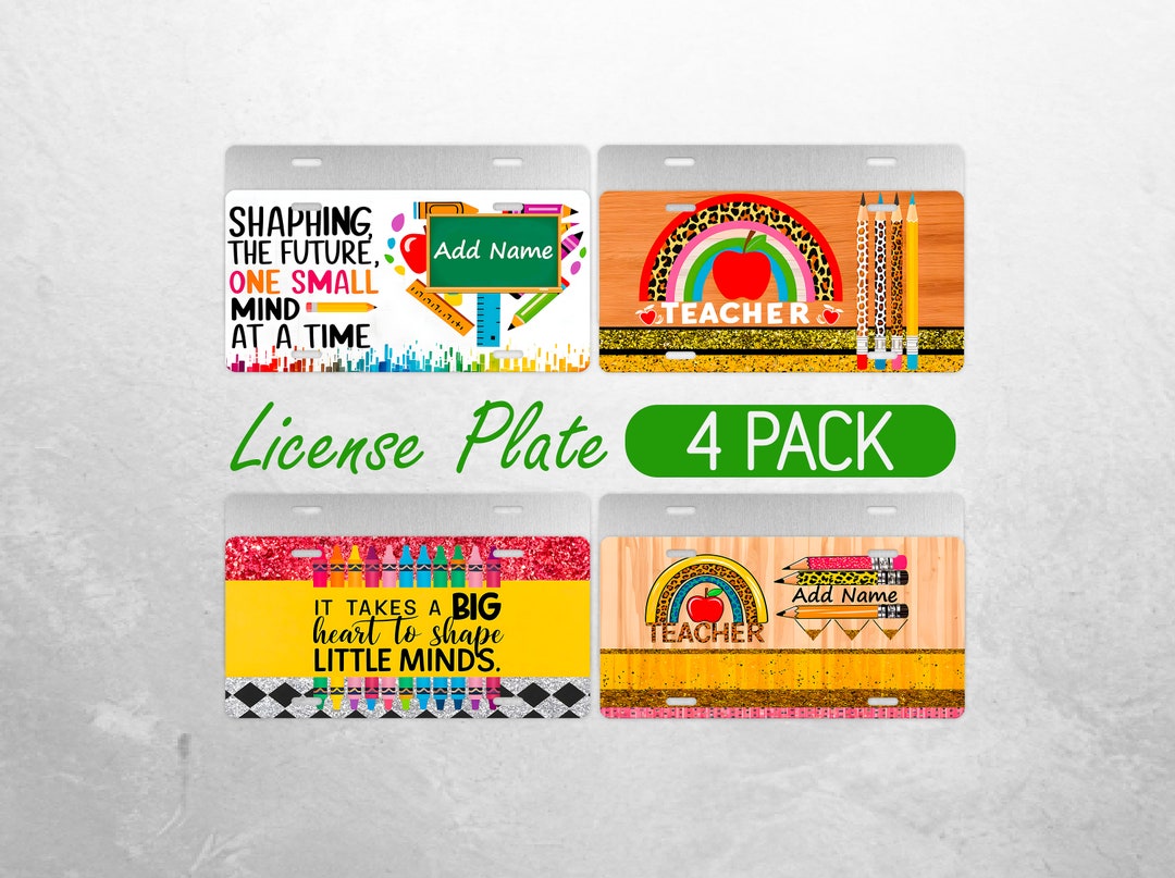 School Teacher License Plate PNG Personalized Teacher License Plate ...