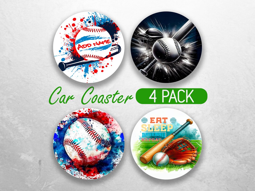 Sports Baseball Car Coaster PNG Baseball Ball Car Coaster Sublimation ...