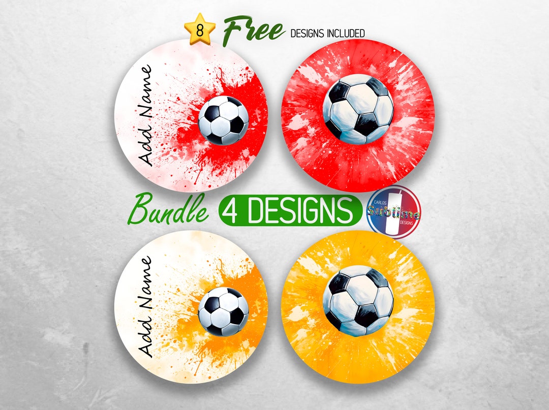 Soccer Car Coaster PNG Soccer Add Your Own Text Car Coaster Sublimation ...