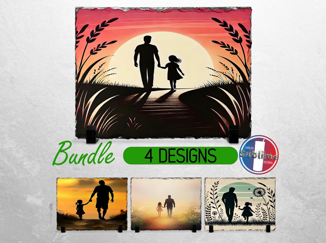 Father Daughter Slate PNG Best Dad Slate File Bundle Sublimation ...