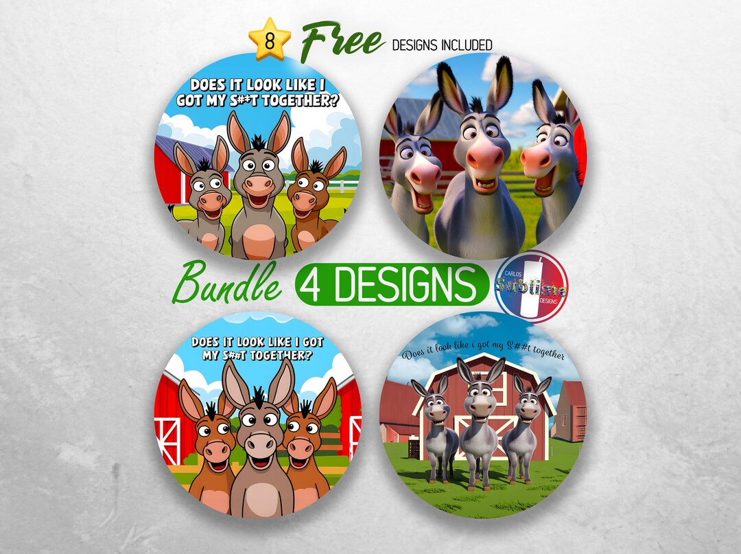Sarcastic Car Coaster PNG Bundle Funny Animal Coaster Png Sublimation ...