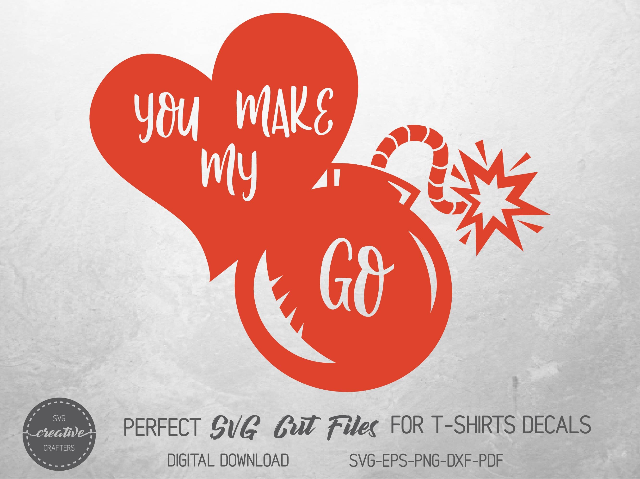 You Make My Heart Go Boom SVG Valentines Day SVG - Etsy Canada
