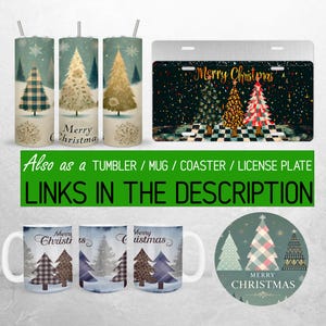Christmas Tree License Plate PNG Bundle Merry Christmas License Plate ...