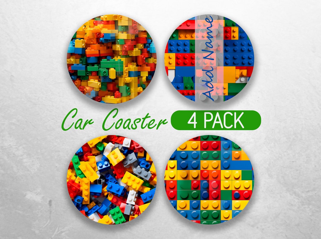 Building Blocks Car Coaster PNG for Kids Toys Car Coaster Sublimation ...