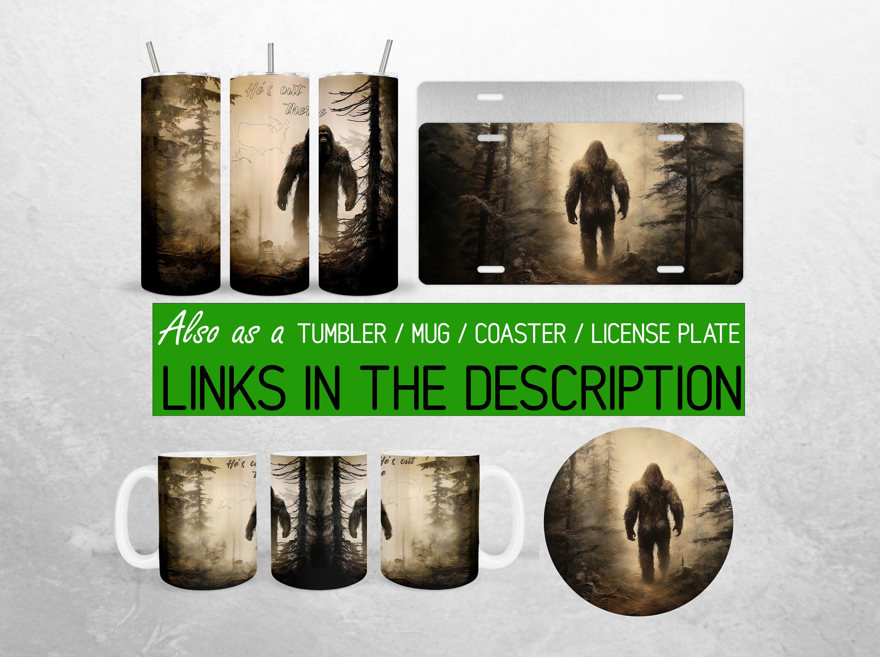 Bigfoot License Plate PNG Nature Sasquatch License Plate Design Wild ...