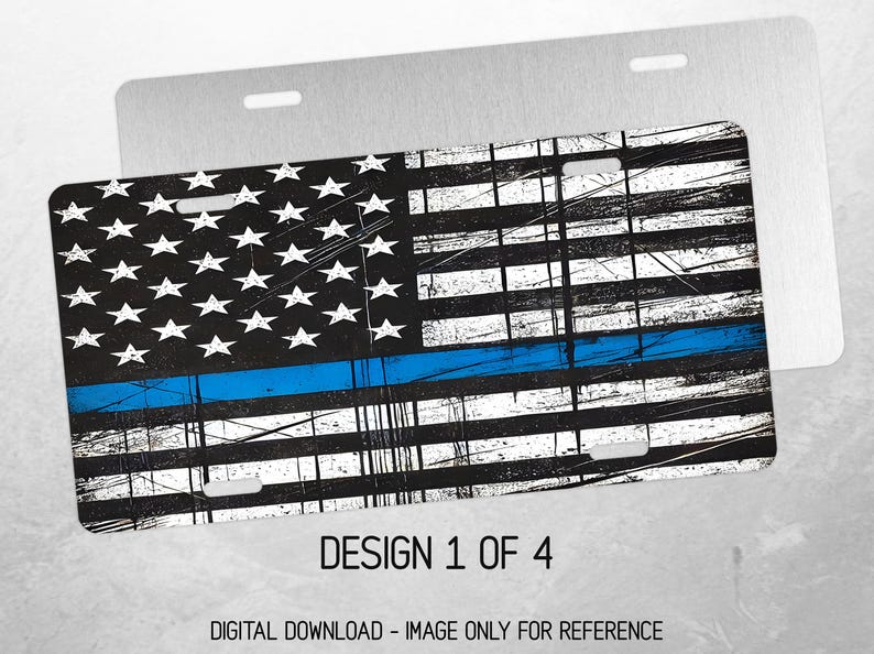Police License Plate PNG Bundle Police Officer License Plate Design USA ...