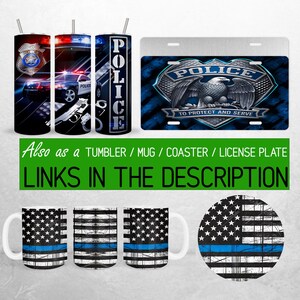 Police Car Coaster PNG Bundle Police Officer Car Coaster Sublimation ...