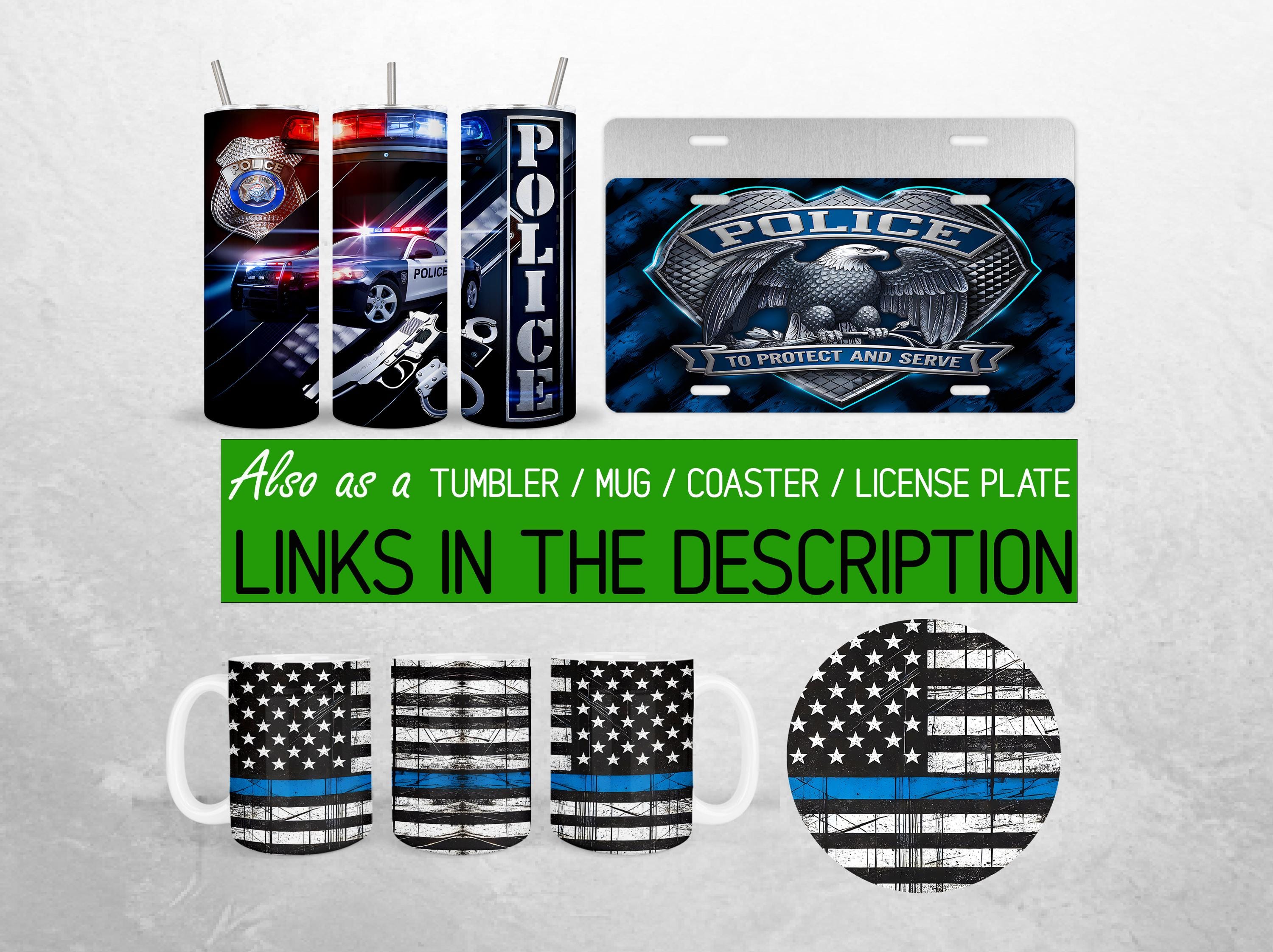 Police Car Coaster PNG Bundle Police Officer Car Coaster Sublimation ...