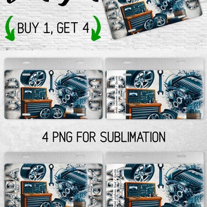 Mechanic Papa Dad License Plate PNG Fathers Day License Plate Design ...