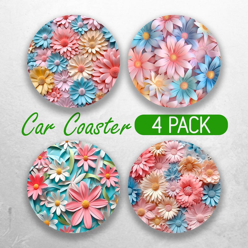 Daisy Coasters - Etsy