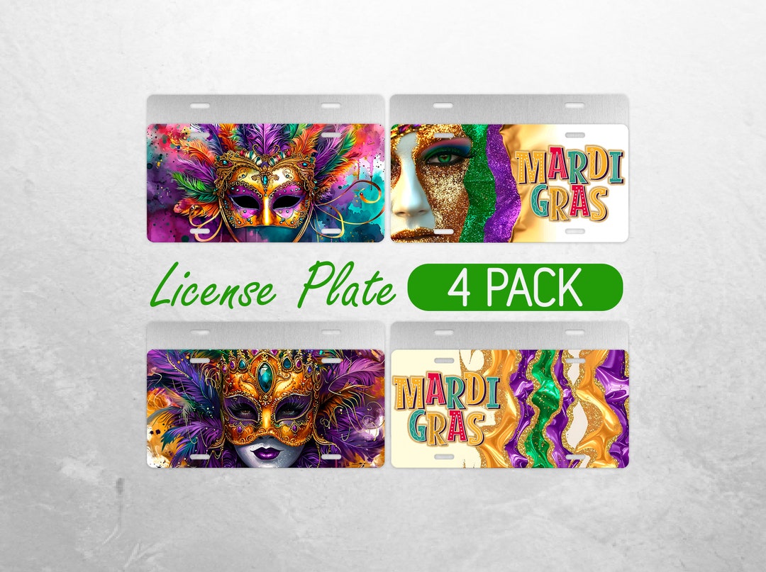 Mardi Gras License Plate PNG New Orleans Party License Plate Design ...