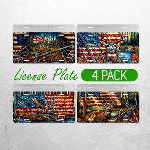 Deer Hunting License Plate PNG American Fishing License Plate Design ...