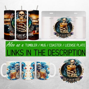 Cold Like My Soul License Plate PNG Coffee Halloween License Plate ...