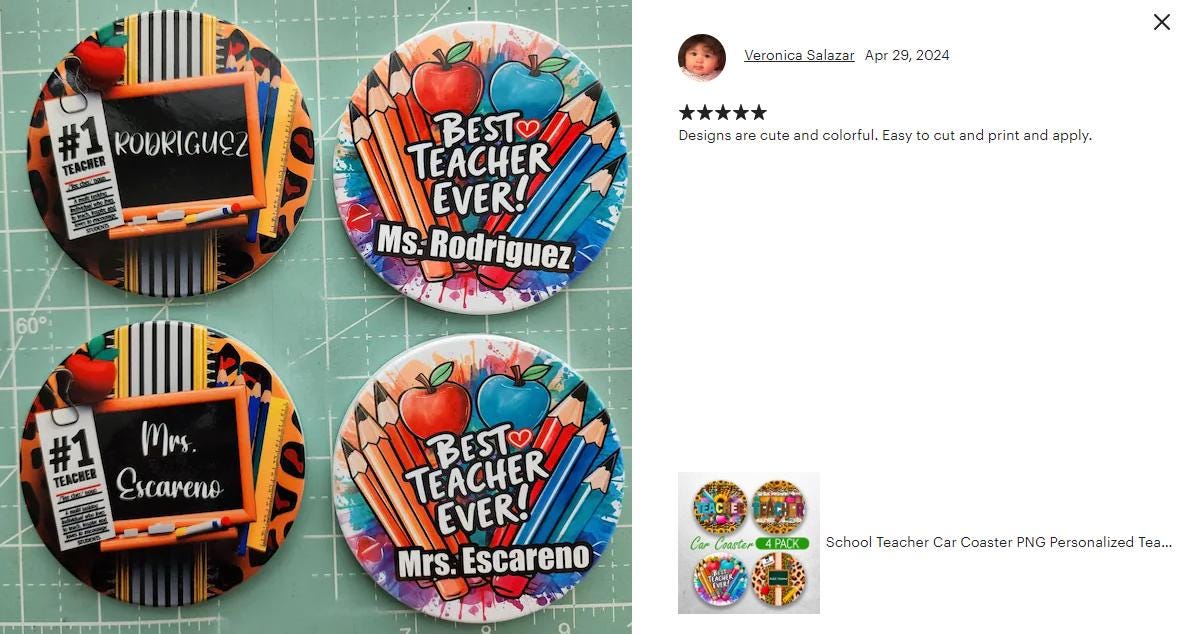 School Teacher Car Coaster PNG Personalized Teacher Car Coaster ...