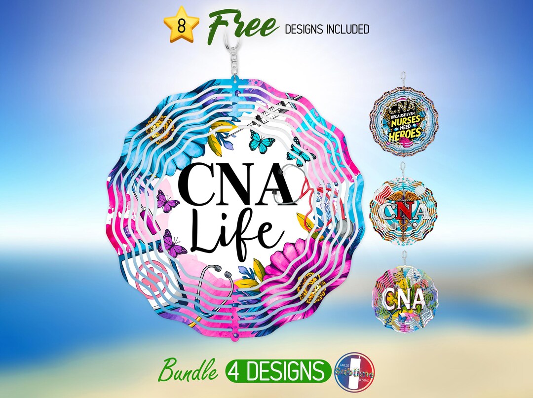 CNA Nurse Wind Spinner PNG Design Bundle Cna Nurse Life Windspinner PNG ...