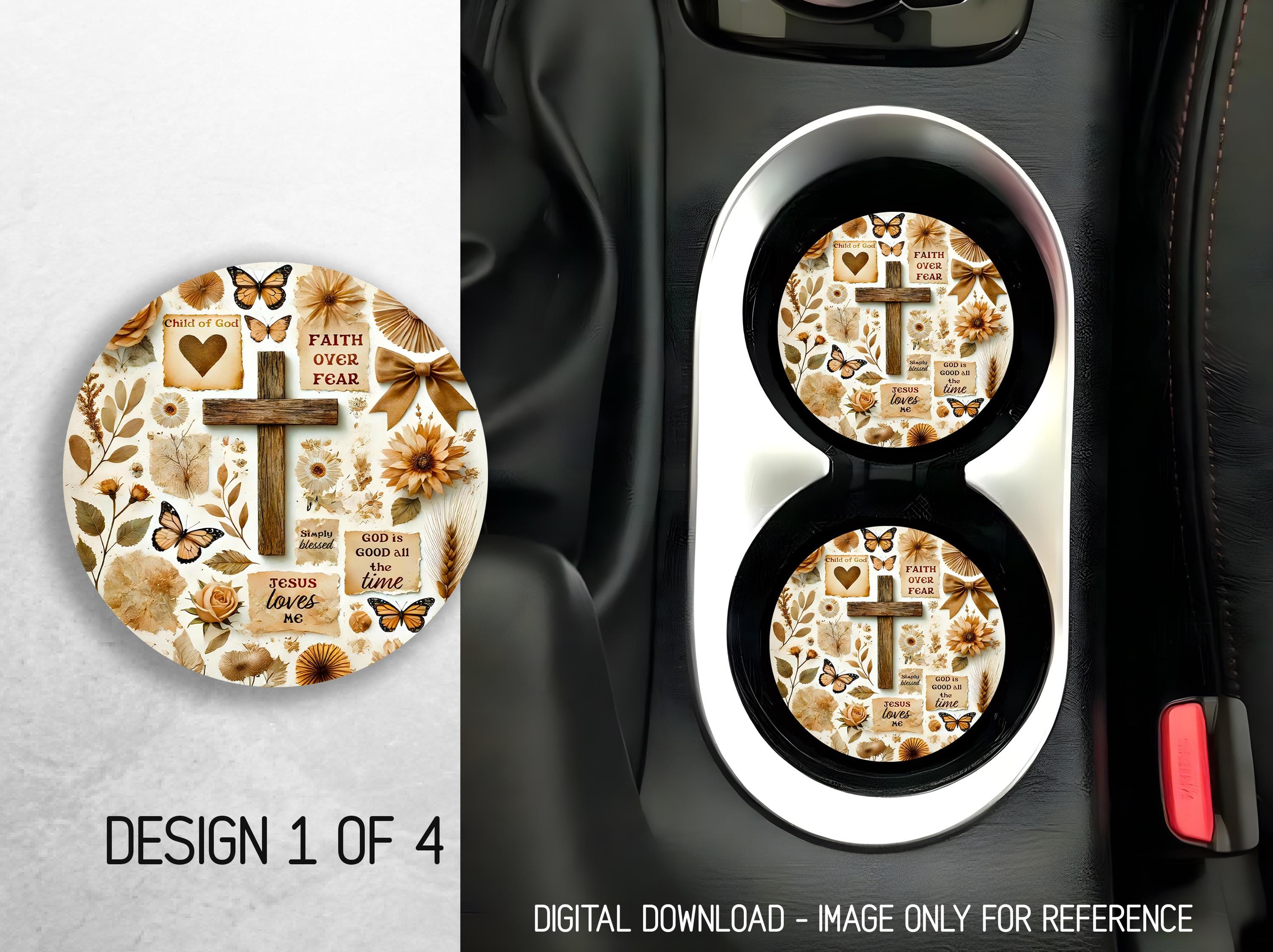 Child of God Christian Boho Car Coaster PNG Bundle God Bible Verse ...