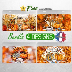 Pumpkin Season License Plate PNG Pumpkin Fall License Plate Design ...