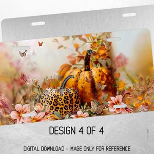 Pumpkins Fall License Plate PNG Pumpkin Season License Plate Design ...