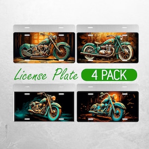 Motorcycle License Plate PNG Vintage Motorcycle License Plate Design ...