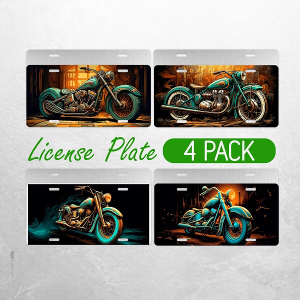 Vintage Motorcycle License Plate - Etsy