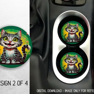 Cat Sarcastic Car Coaster PNG Funny Quote Car Coaster Sublimation ...