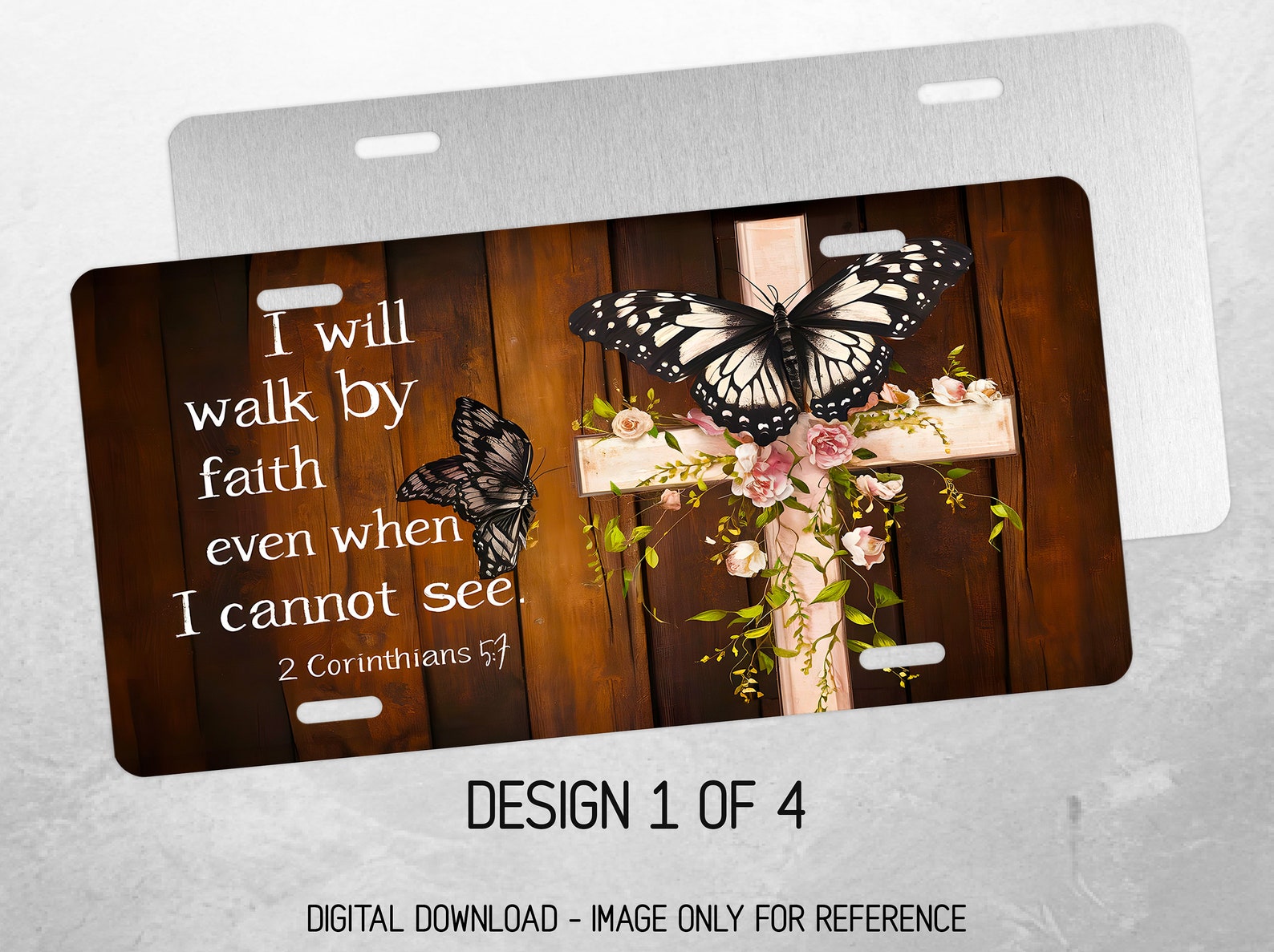 Faith Christian License Plate PNG Bible Verse License Plate Design ...