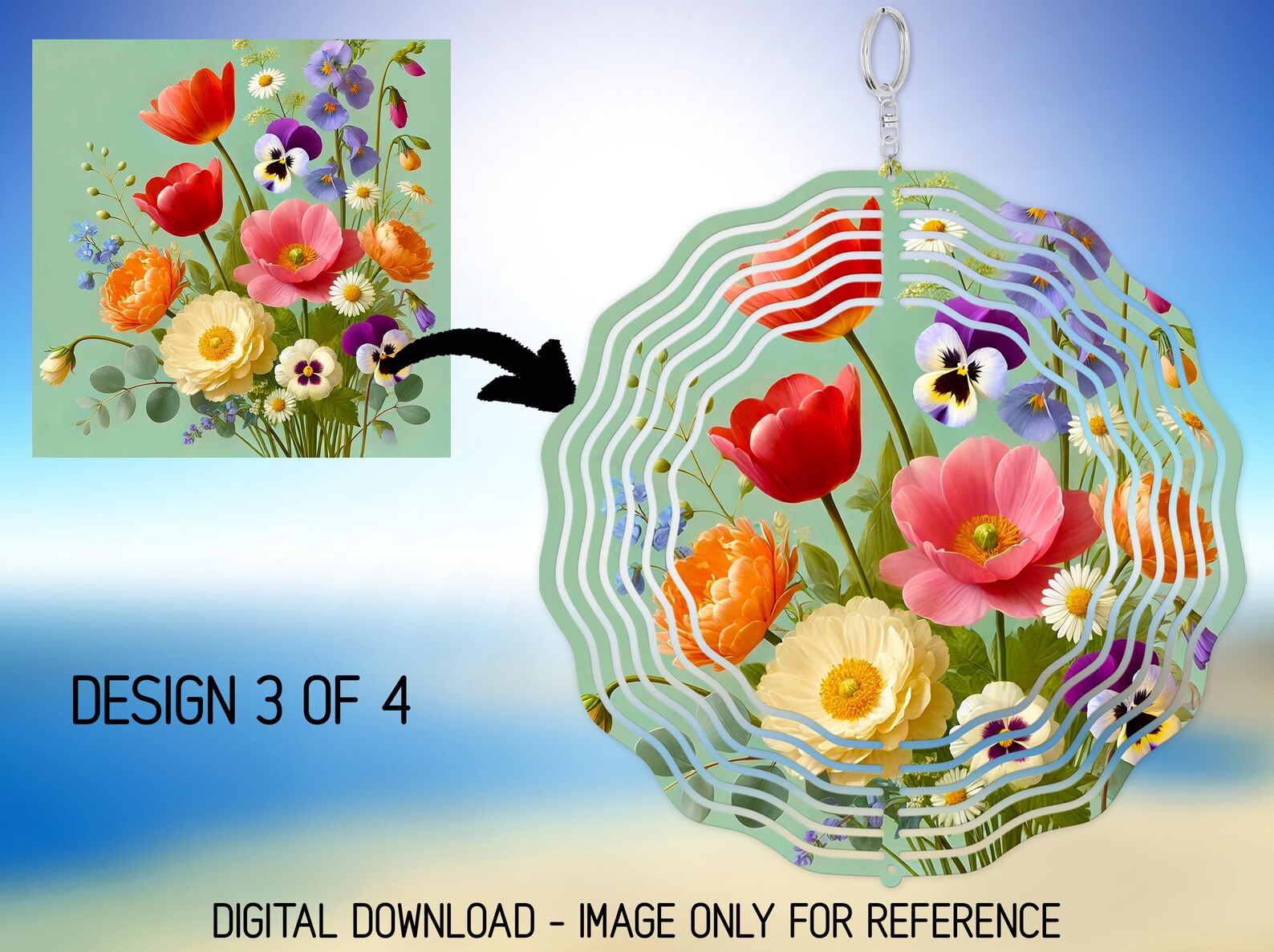 Spring Floral Wind Spinner PNG Designs Boho Flowers Garden Windspinner ...