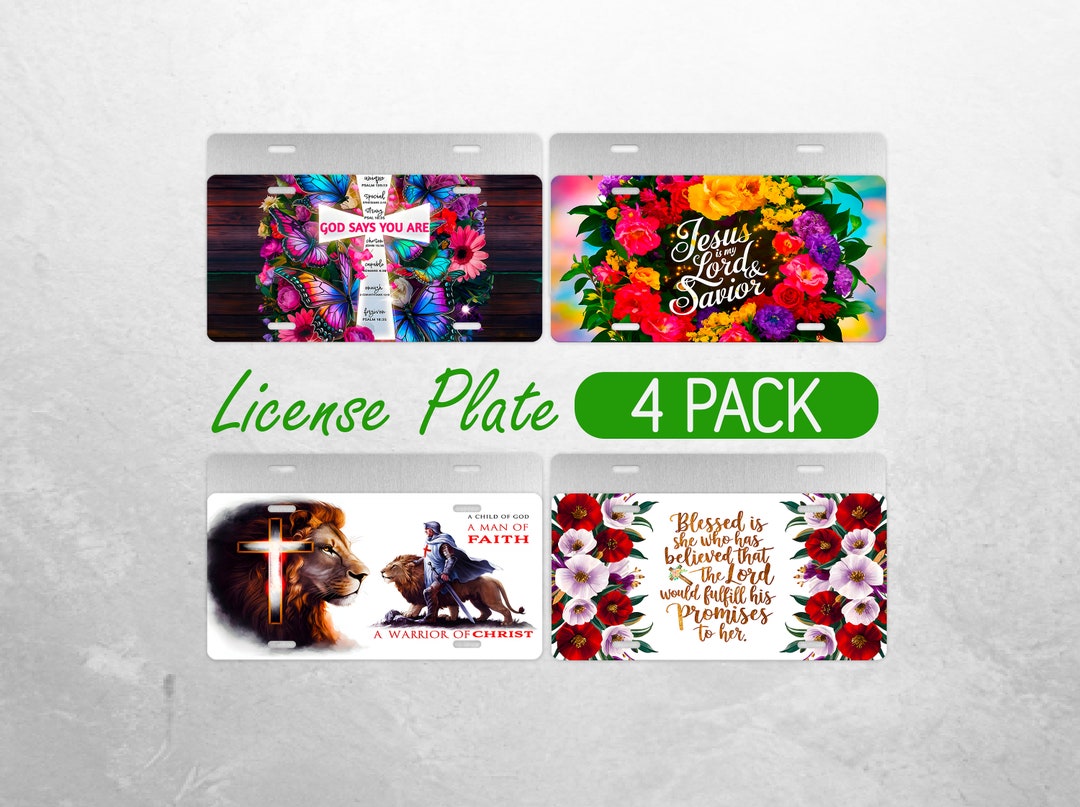 Faith Christian License Plate PNG Bible Verse License Plate Design ...