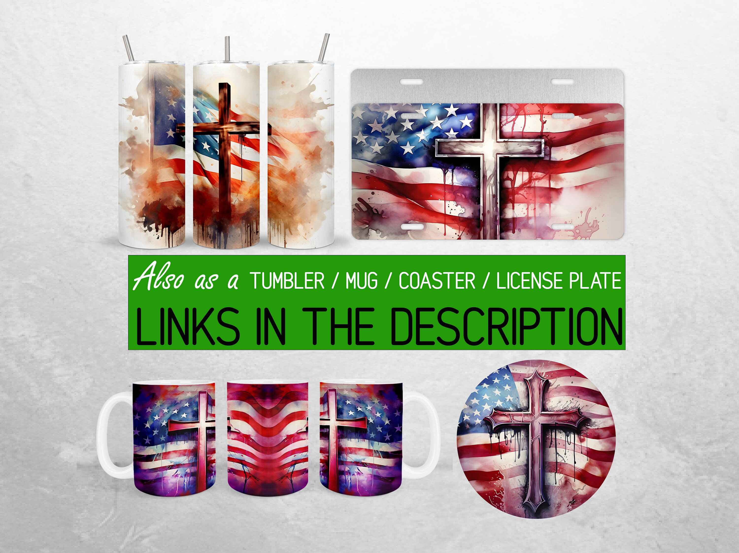 Christian Cross License Plate PNG American Flag License Plate Design ...