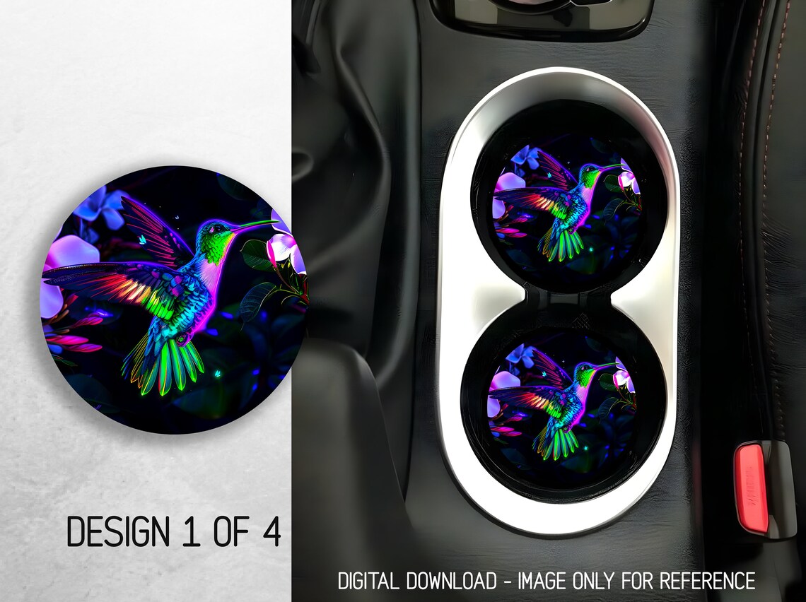 Car Coaster PNG Hummingbird Car Coaster Sublimation Designs Humming ...