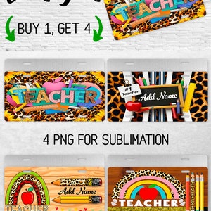 School Teacher License Plate PNG Personalized Teacher License Plate ...