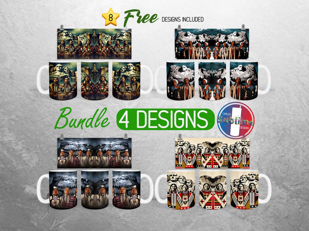 Native American Indian Mug Wrap Bundle Indigenous Pride Mug PNG Design ...