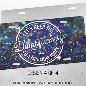 Sarcastic License Plate PNG Bundle Funny Mom License Plate Design Fun ...