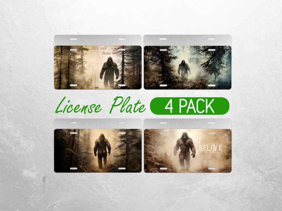 Bigfoot License Plate PNG Nature Sasquatch License Plate Design Wild ...