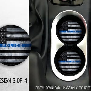 Police Car Coaster PNG Bundle Police Officer Car Coaster Sublimation ...