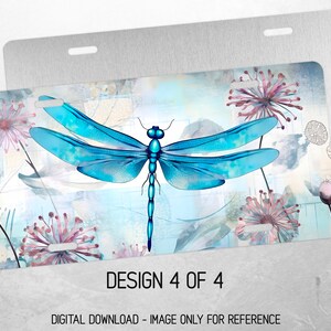 Watercolor Dragonfly License Plate PNG Dragonflie License Plate Design ...