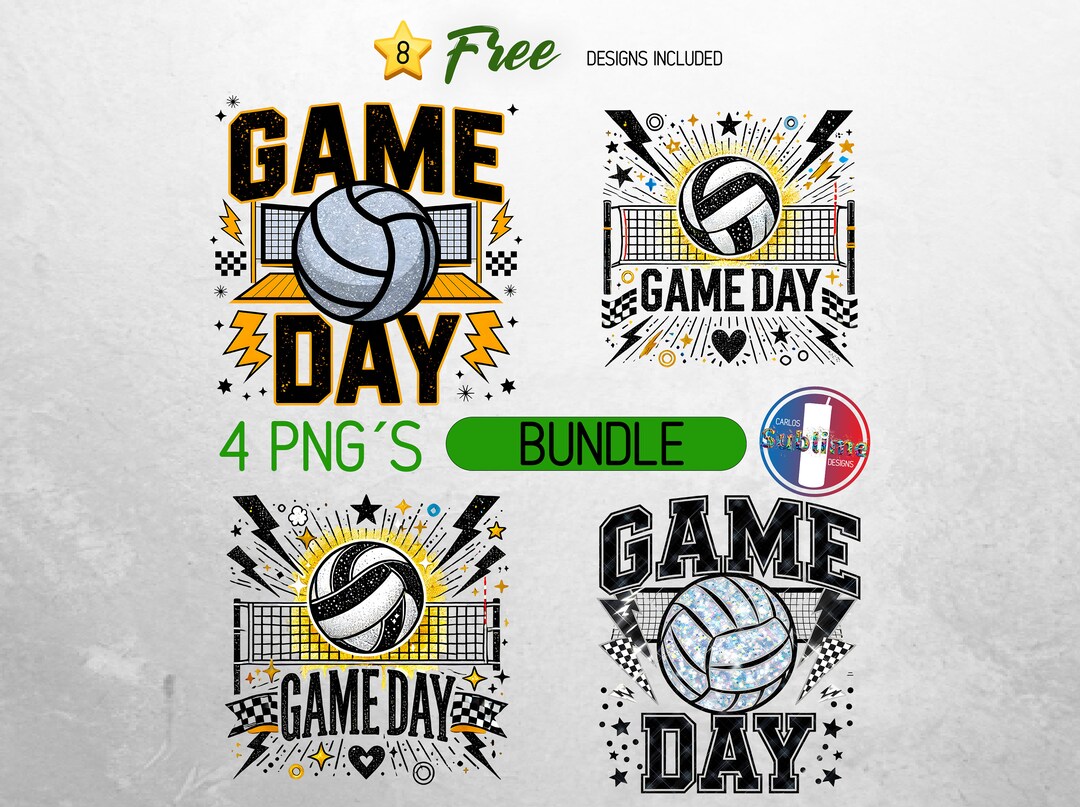 Volleyball Game Day PNG, Volleyball Glitter Png, Volleyball Vibes ...