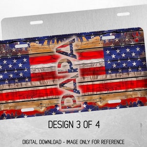 USA Papa Dad License Plate PNG Fathers Day License Plate Design Add ...